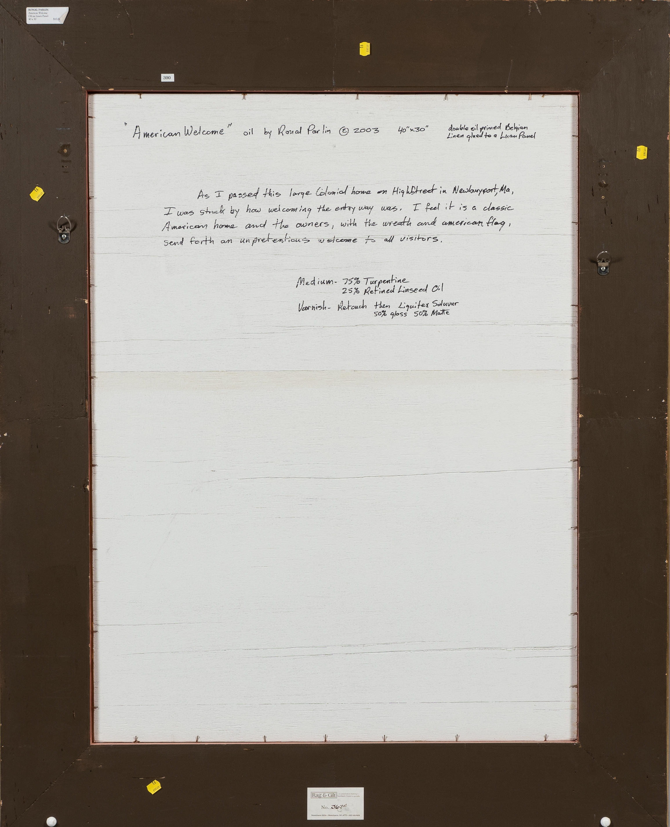 Ronal Parlin | American Welcome (2003) | MutualArt