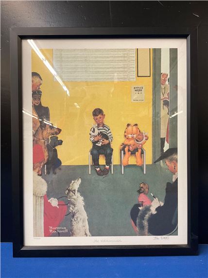 Jim Davis | Cheeky Garfield x Norman Rockwell | MutualArt