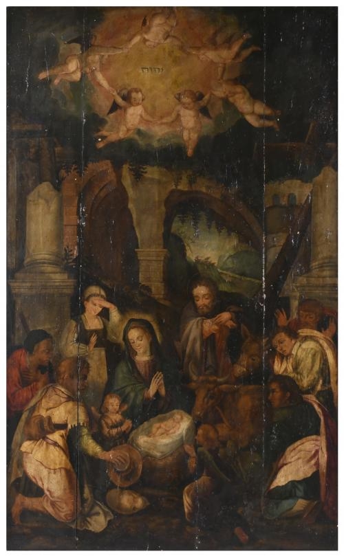 Flemish School, 16th Century | WORSHIP OF THE SHEPHERDS | MutualArt