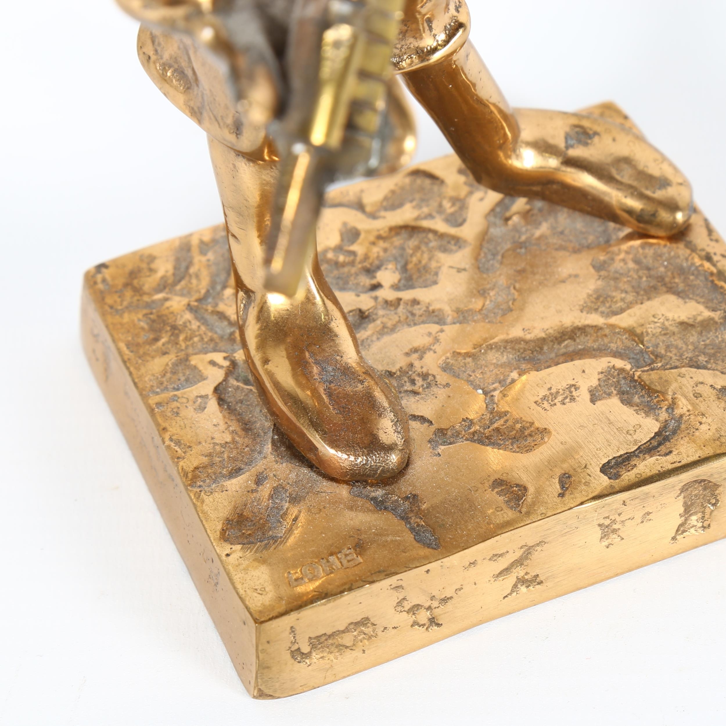 Yves Lohé | a gilded bronze sculpture of a doctor | MutualArt