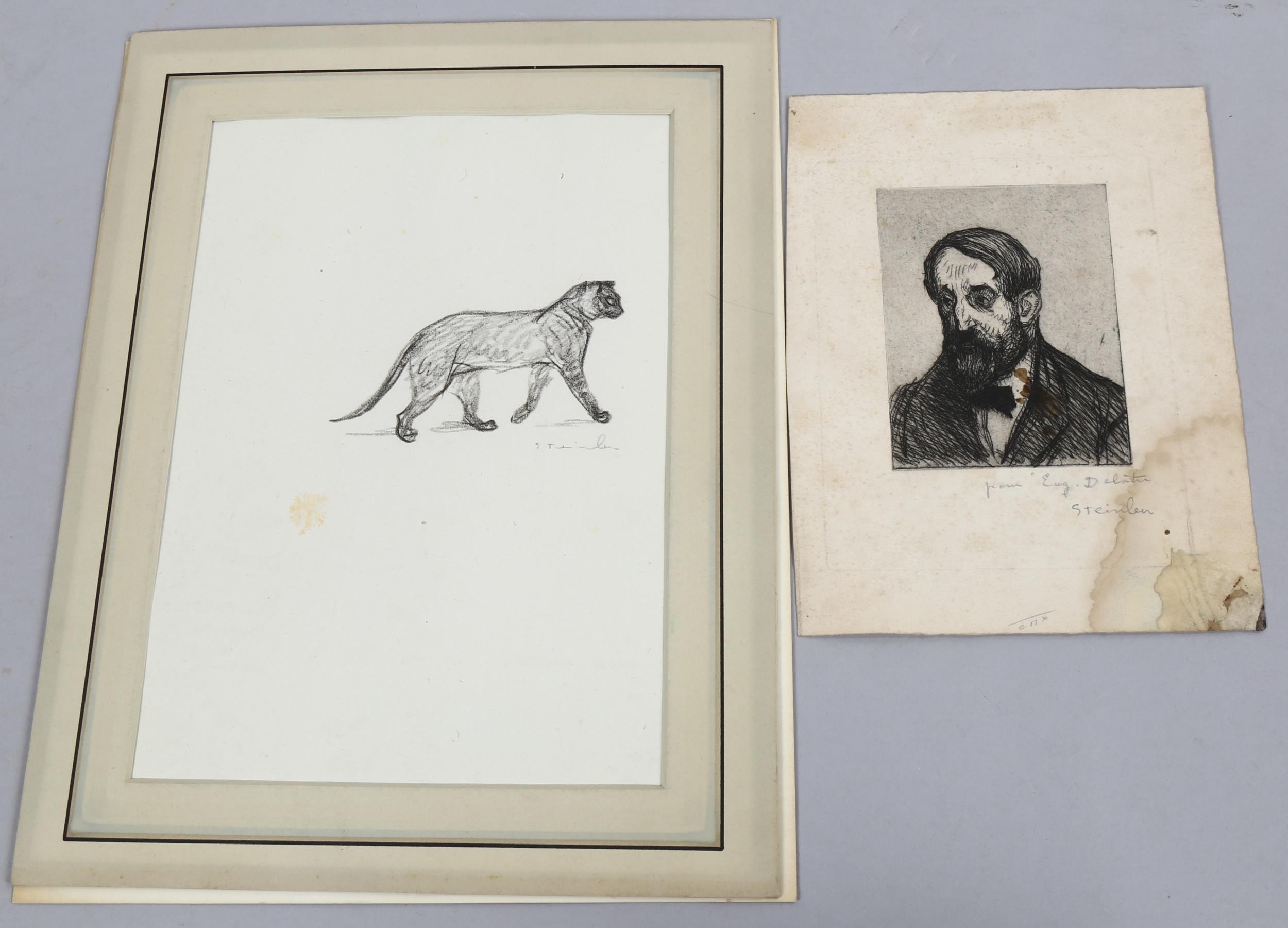 Theophile Alexandre Steinlen | study of a cat | MutualArt