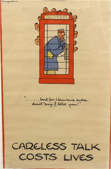 Cyril Kenneth Bird Fougasse | Careless Talk Costs Lives | MutualArt