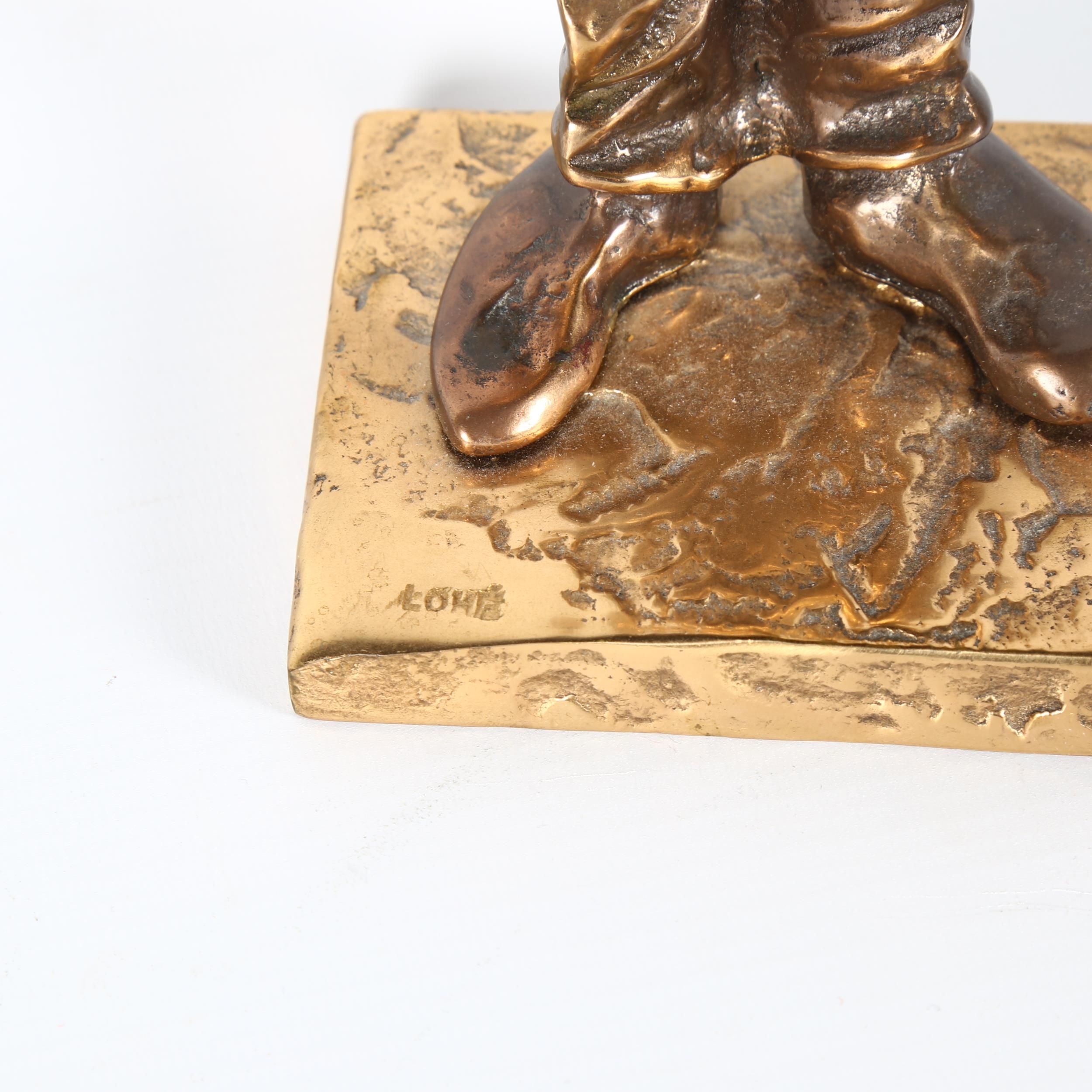 Yves Lohé | a gilded bronze sculpture of a blacksmith | MutualArt