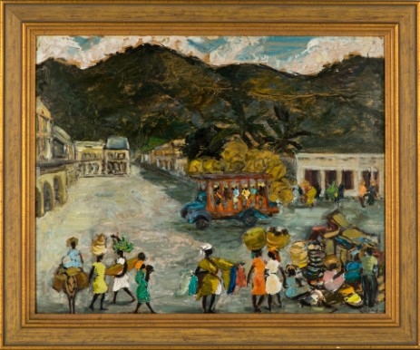 Ruth E. Hoffman | Meeting the Bus (1952) | MutualArt