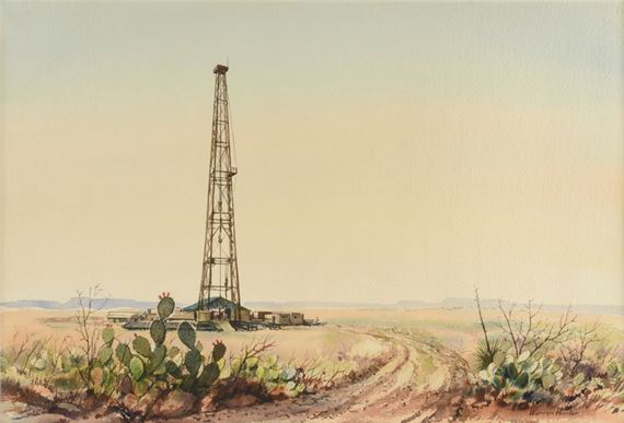 Warren Hunter | Texas Oil Rig (20th Century) | MutualArt
