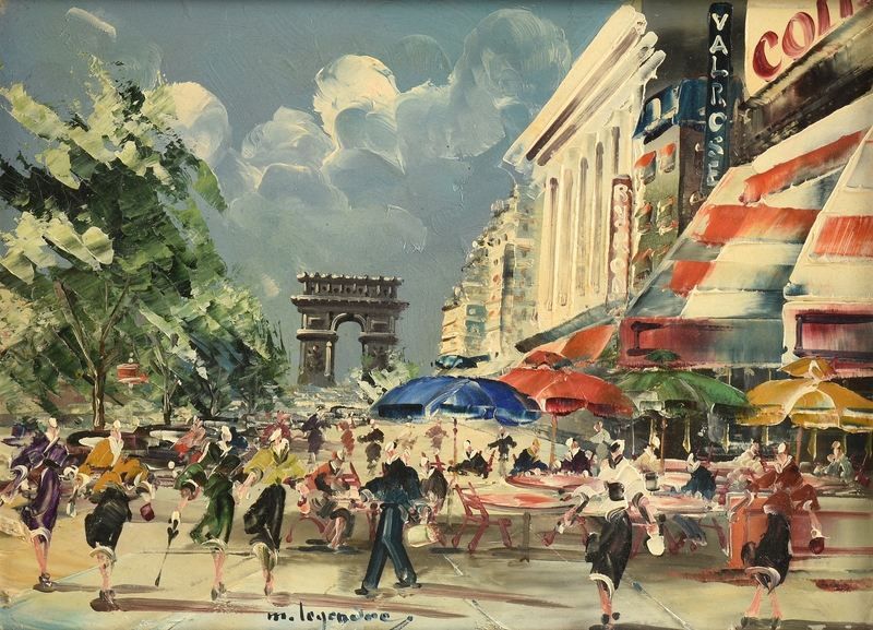 Maurice Louis Legendre | Champs Elysées et L'Arc de Triomphe (1940s ...