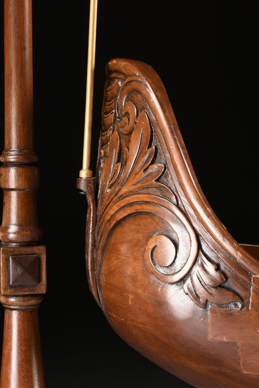 Italian School, 19th Century | A CONTINENTAL GONDOLA FORM WALNUT CRADLE ...