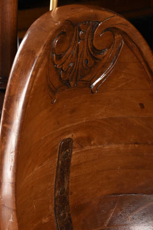 Italian School, 19th Century | A CONTINENTAL GONDOLA FORM WALNUT CRADLE ...