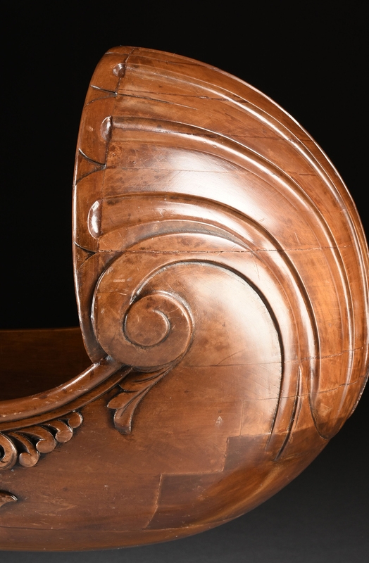 Italian School, 19th Century | A CONTINENTAL GONDOLA FORM WALNUT CRADLE ...