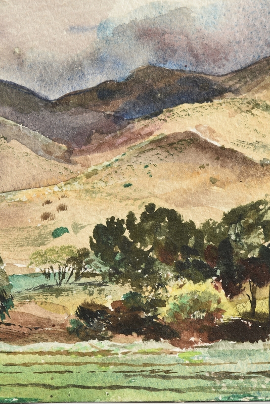 Peter Hurd | Rain on the Mountains in Landscape | MutualArt