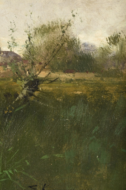 Barbizon School, 19th Century | Ducks by Stream in Landscape with ...