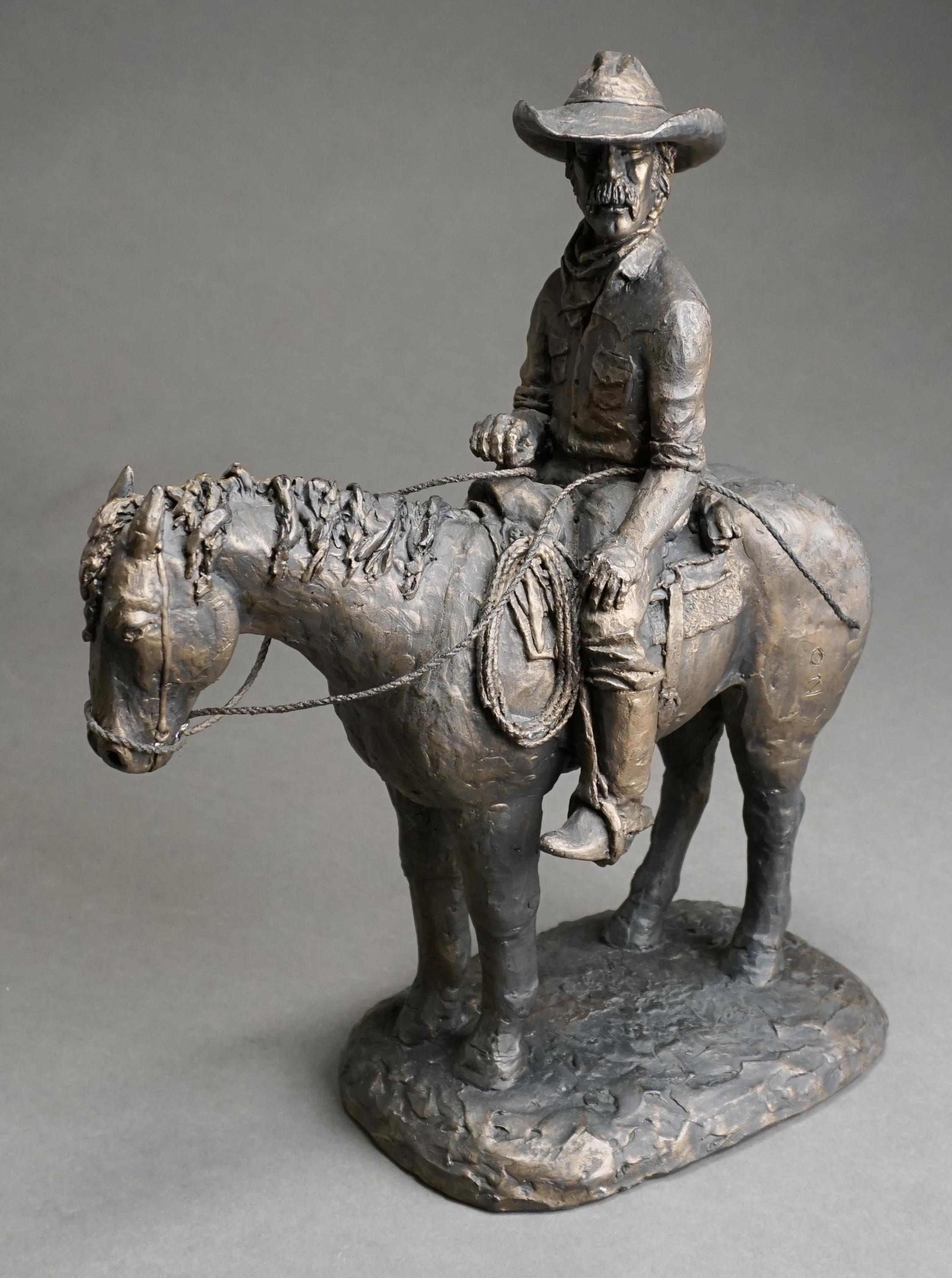 Rick Lewis | Cowboy on Horseback | MutualArt