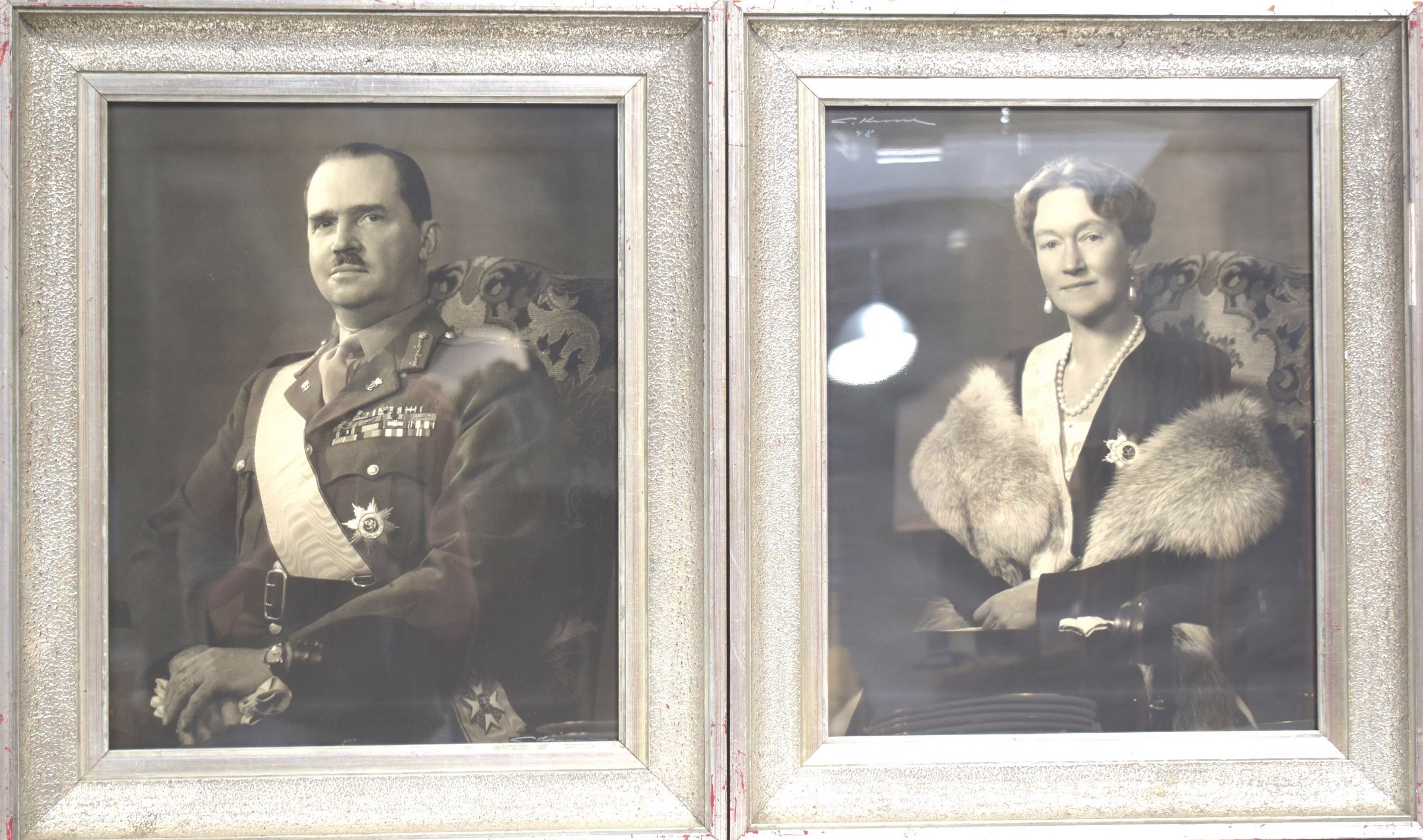 Edouard Edouard | Pair of photographs of the Grand-Ducal couple La ...