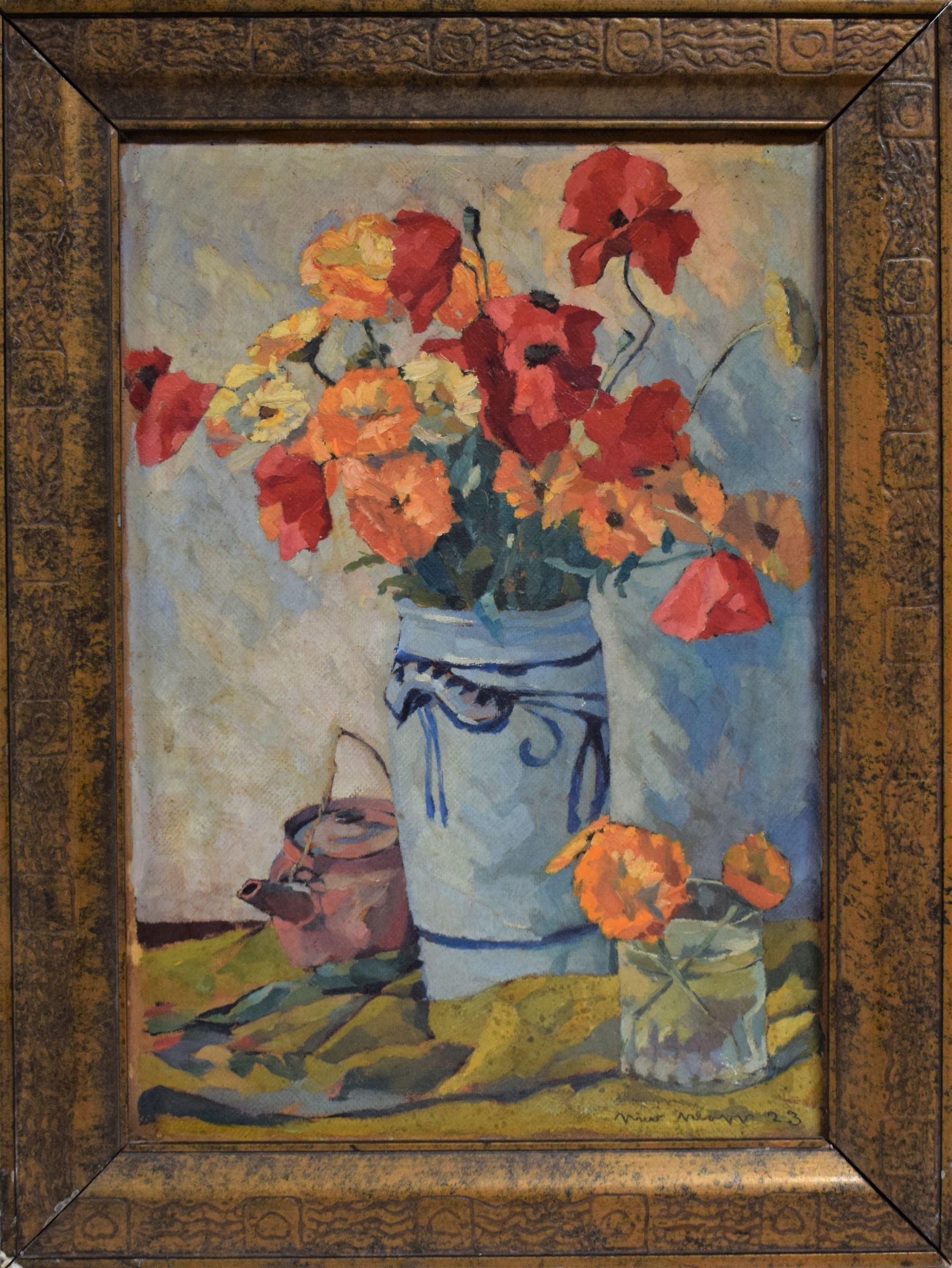 Nico Klopp | Still nature, flower and teapot | MutualArt