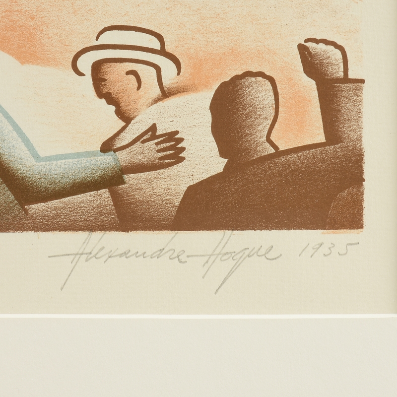 Alexandre Hogue | On the Back Stretch (1935) | MutualArt