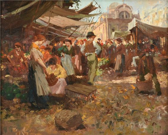 Witman Etelka Vizkeleti | Market Scene | MutualArt