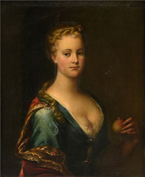 Herman van der Myn | Portrait of an English Lady with an Apple (1723) | MutualArt