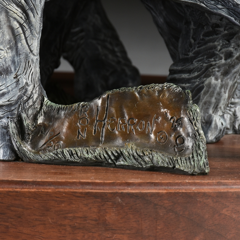 Ron Herron | Foraging Elephant Family (1995) | MutualArt