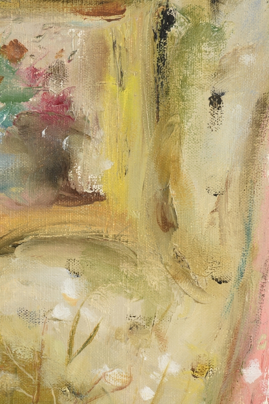 Samuel Edmund Oppenheim | Geisha Portrait with Blue Vase (1990s ...