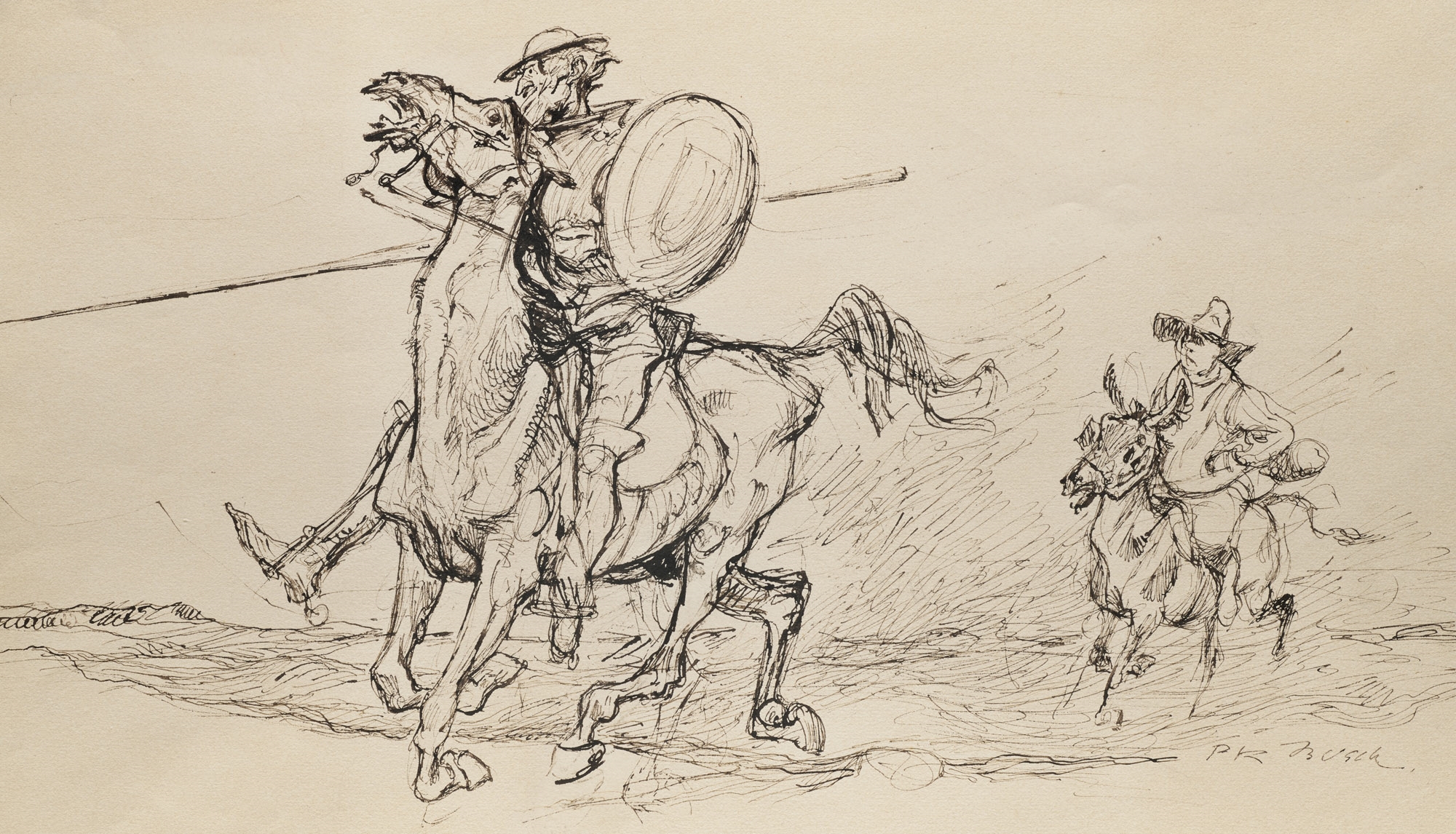 Wilhelm Martin Busch | Sammlung von 10 Original-Zeichnungen und 11 ...