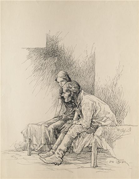 Wilhelm Martin Busch | Sammlung von 10 Original-Zeichnungen und 11 ...