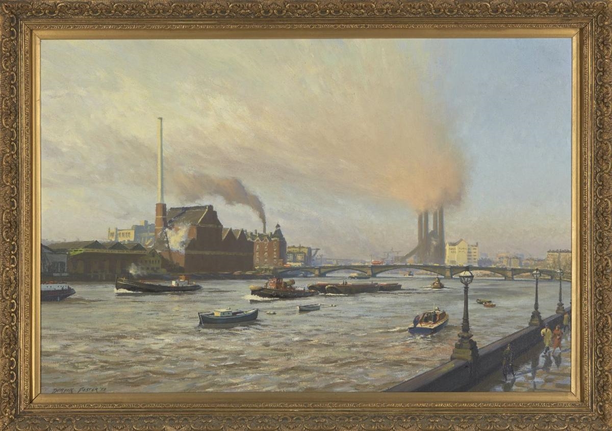 Deryck Foster | Thames view (1958) | MutualArt