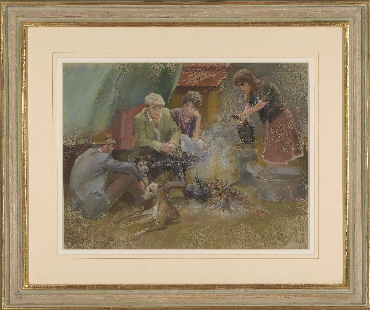 Neil Forster | Gypsy group with greyhounds | MutualArt