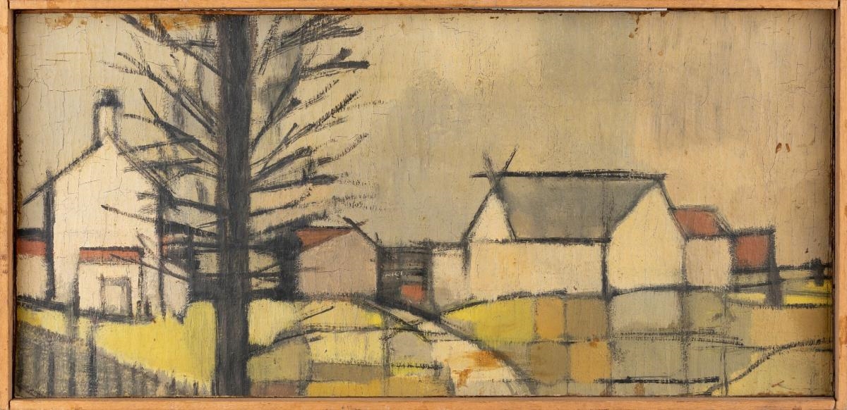 Robert Frame | Landscape in yellow (1942) | MutualArt