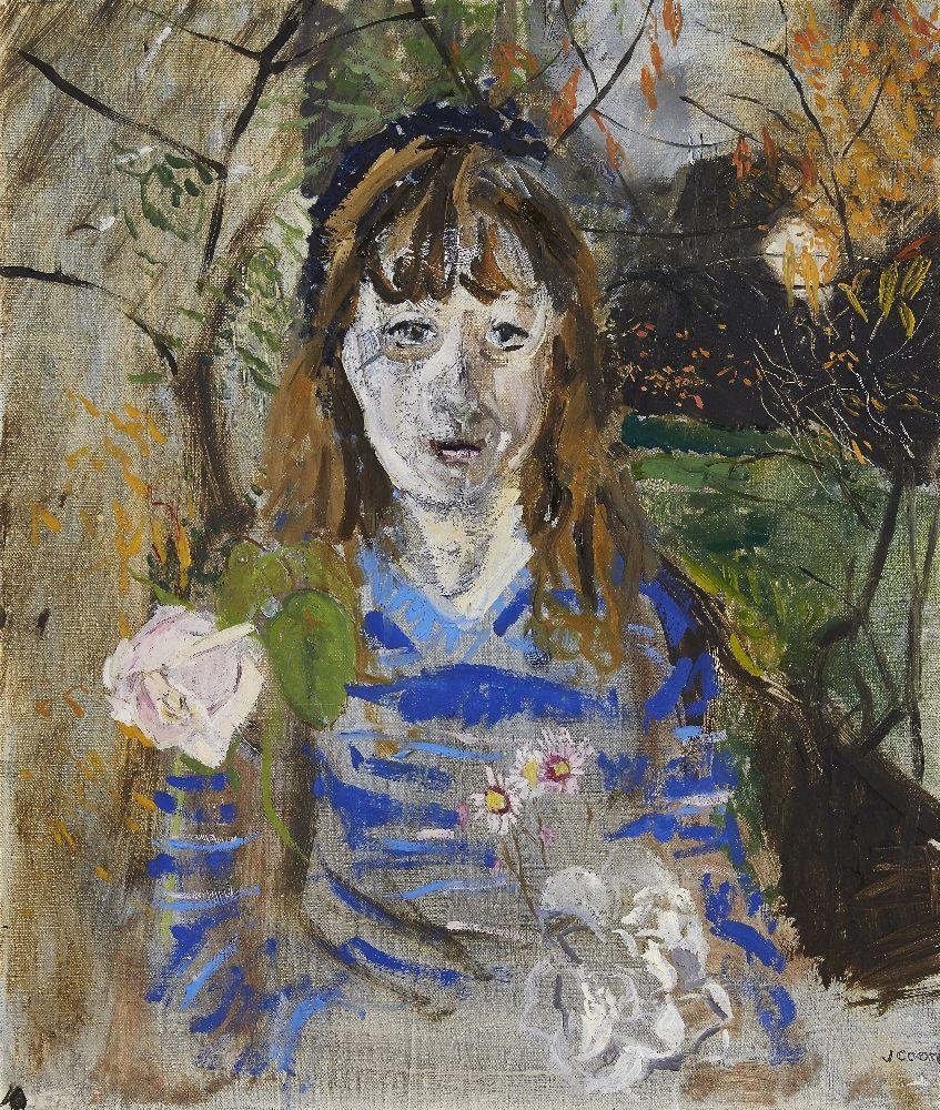 Jean Cooke | Portrait of a Lady with Flowers (1984) | MutualArt