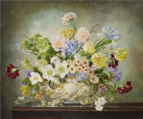 Cecil Kennedy | Still life with irises (1950s) | MutualArt