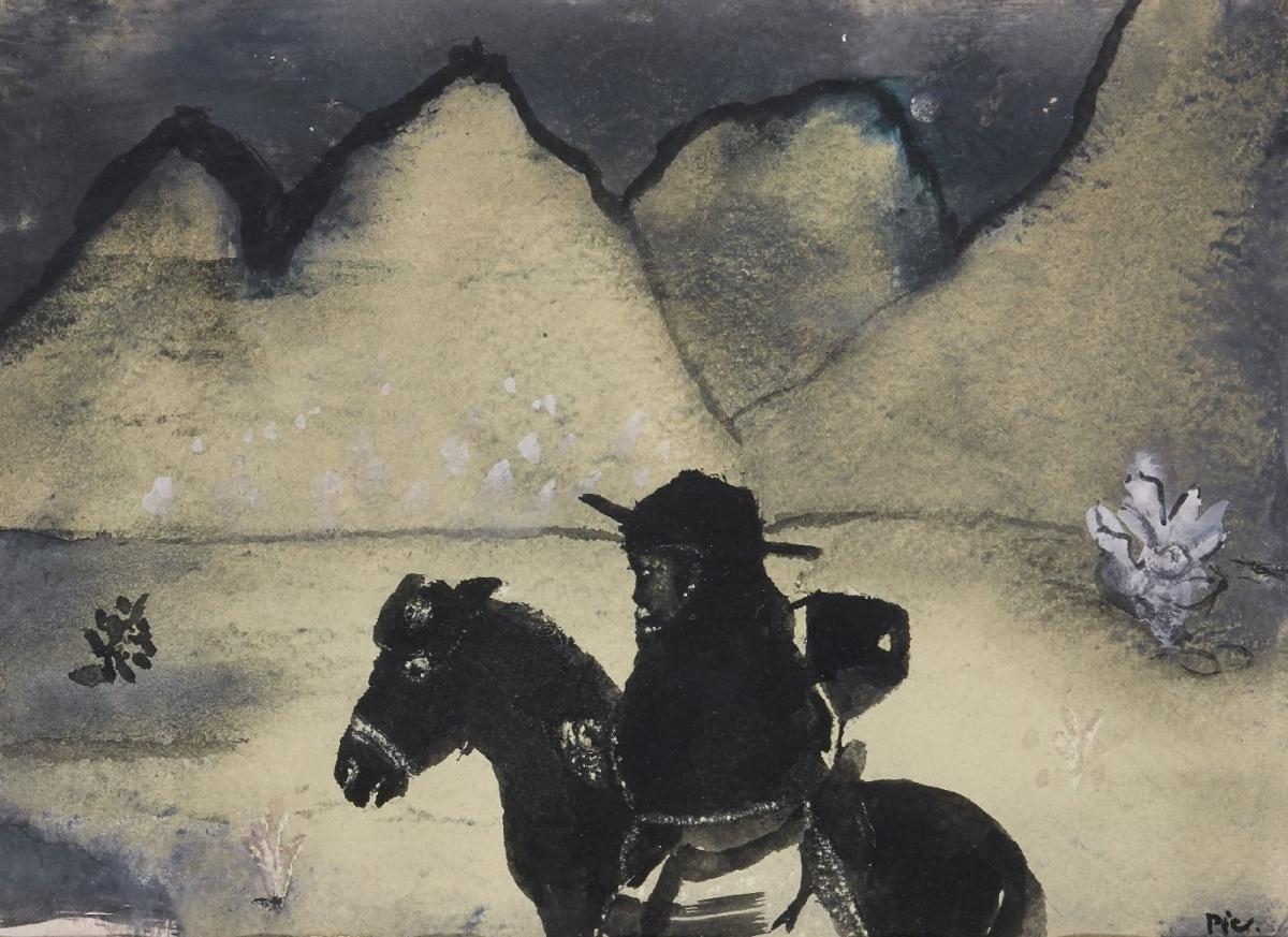 Charles Higgins | Indian Woman with Pony | MutualArt