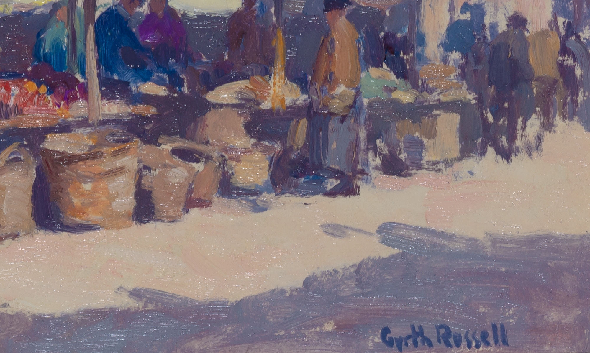 Gyrth Russell | Market Scene | MutualArt