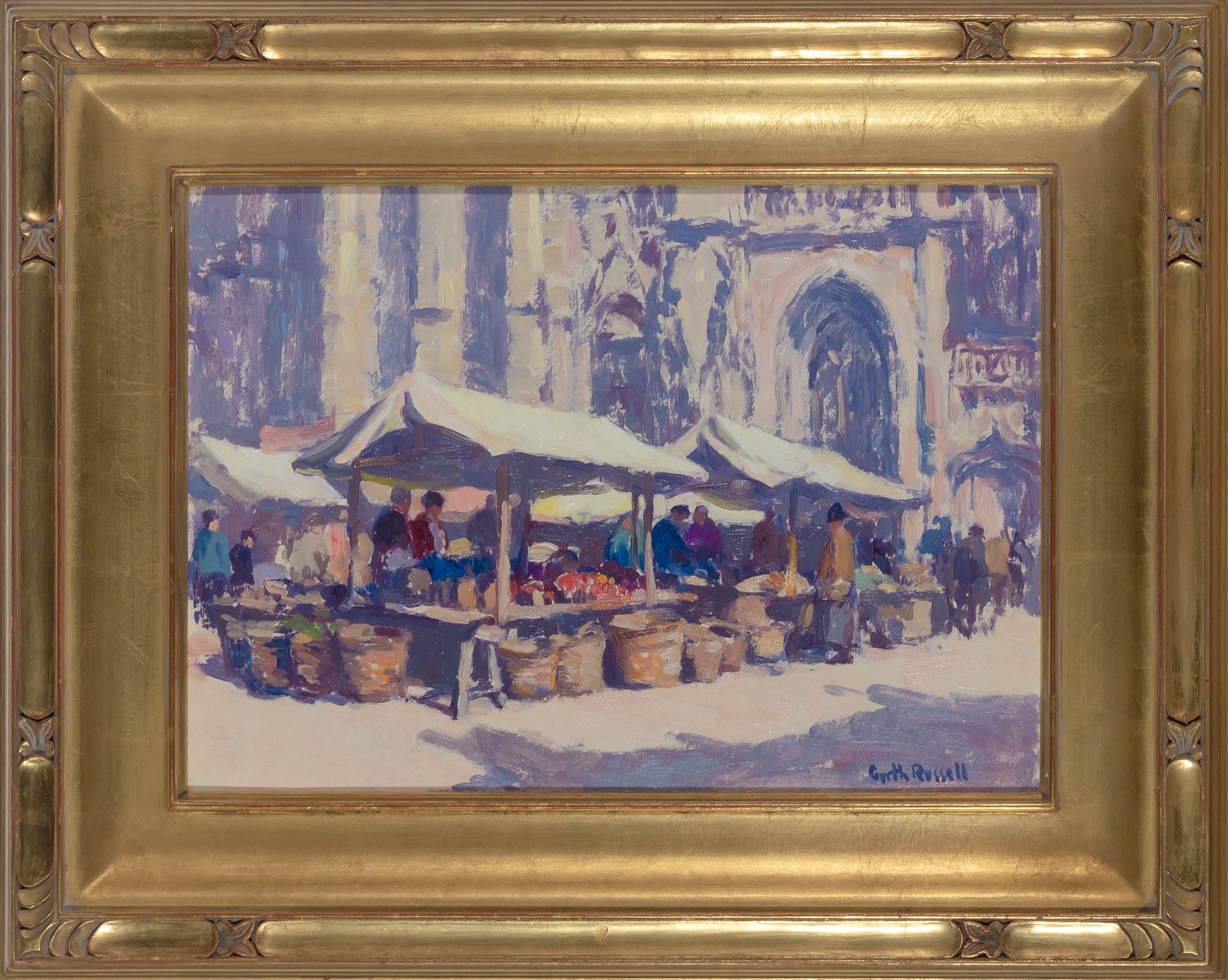 Gyrth Russell | Market Scene | MutualArt