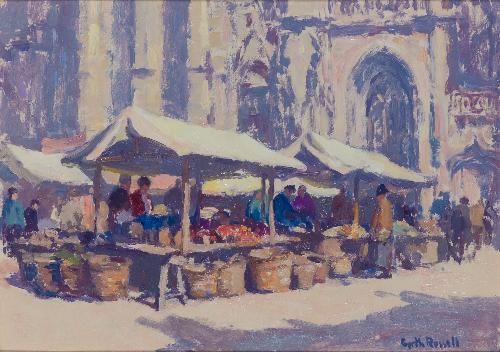 Gyrth Russell | Market Scene | MutualArt