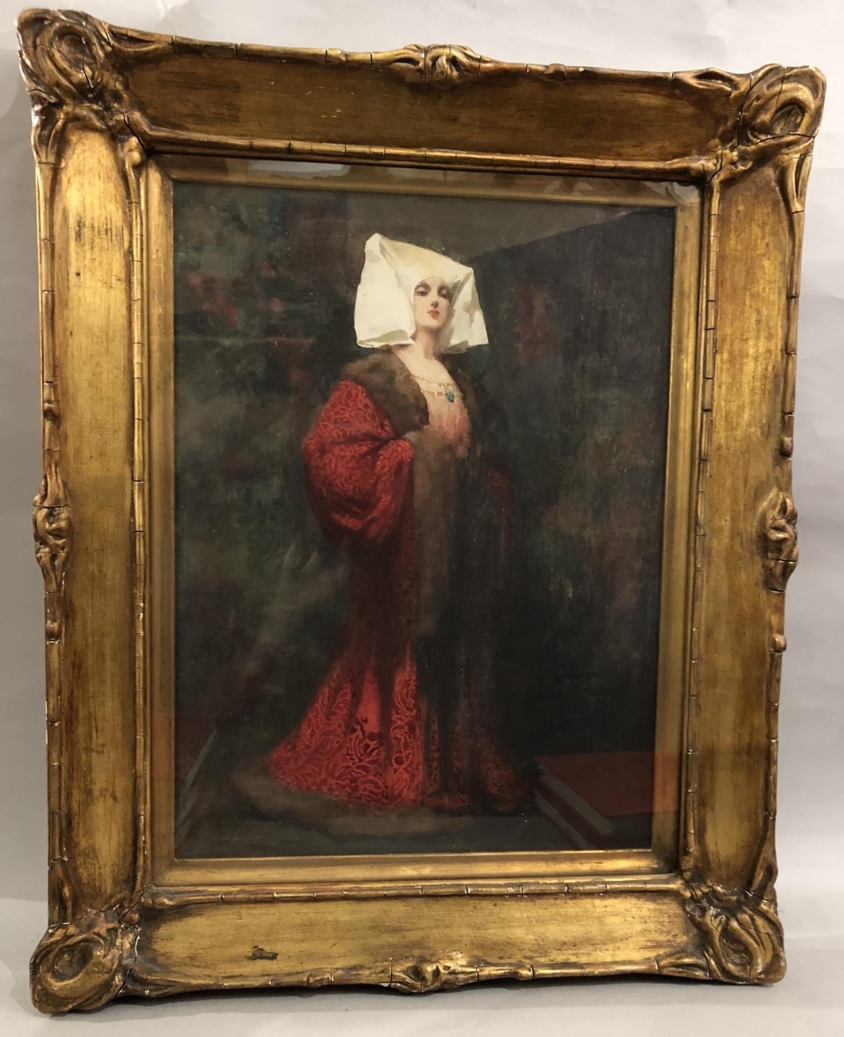 John Hassall | Lady in red cloak | MutualArt
