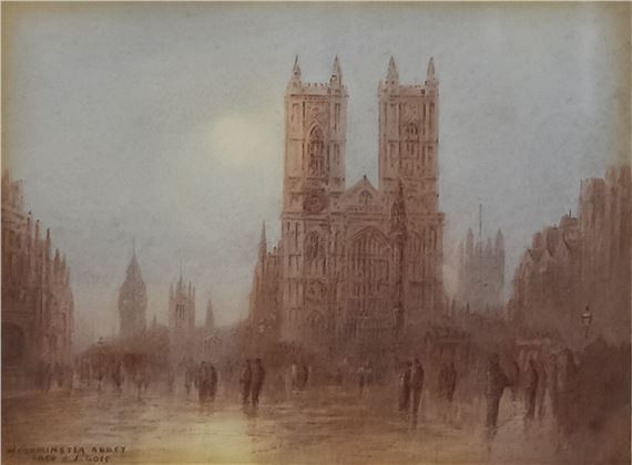 Frederick Edward Joseph Goff | Westminster Abbey and Blackfriars Bridge ...