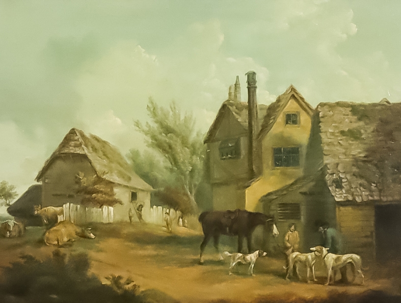 James Ward | Farmyard scene with figures and animals | MutualArt