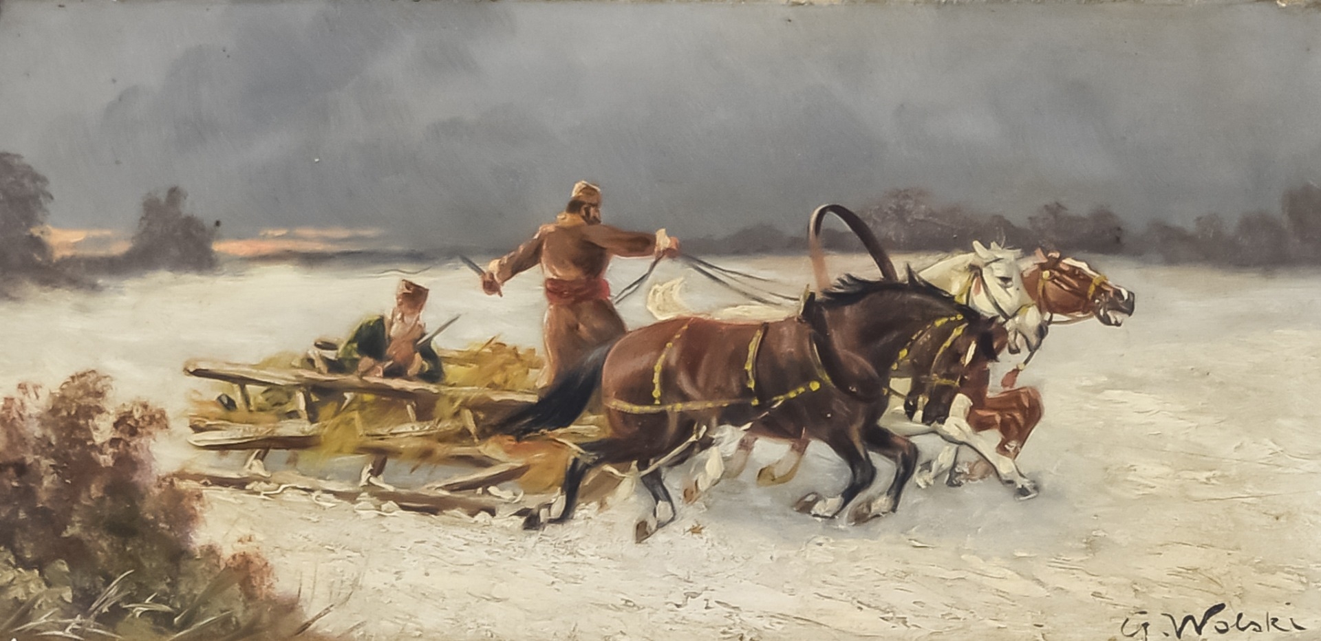 G. Wolski | Hunters on a troika | MutualArt