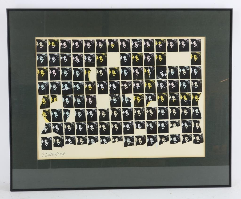 J. Valentine | Repeating photocopy of lady with bow tie | MutualArt