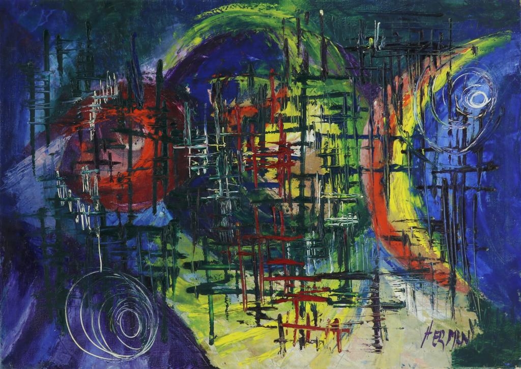 Herman van Valen | Abstracte compositie (1970) | MutualArt