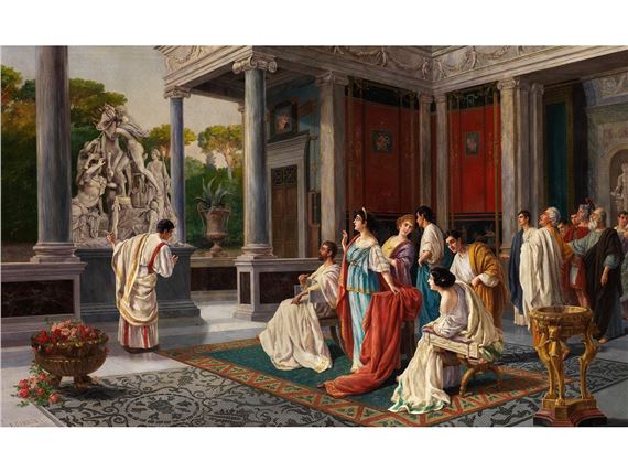 Pietro Gabrini | PARTY OUTSIDE A ROMAN VILLA | MutualArt