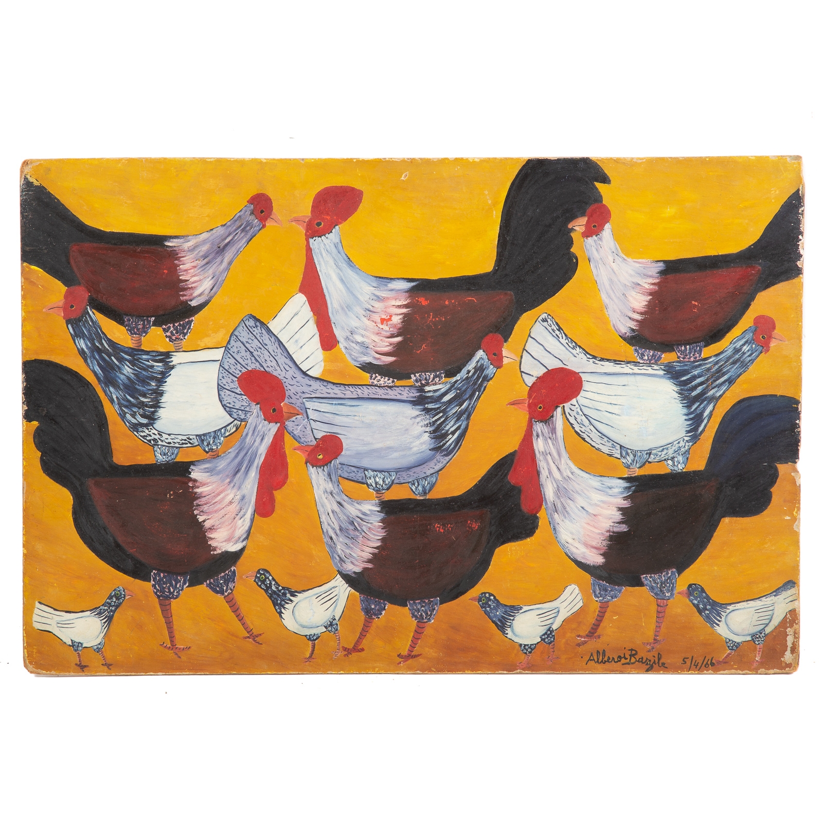 Alberoi Bazile | Roosters and Chicks | MutualArt