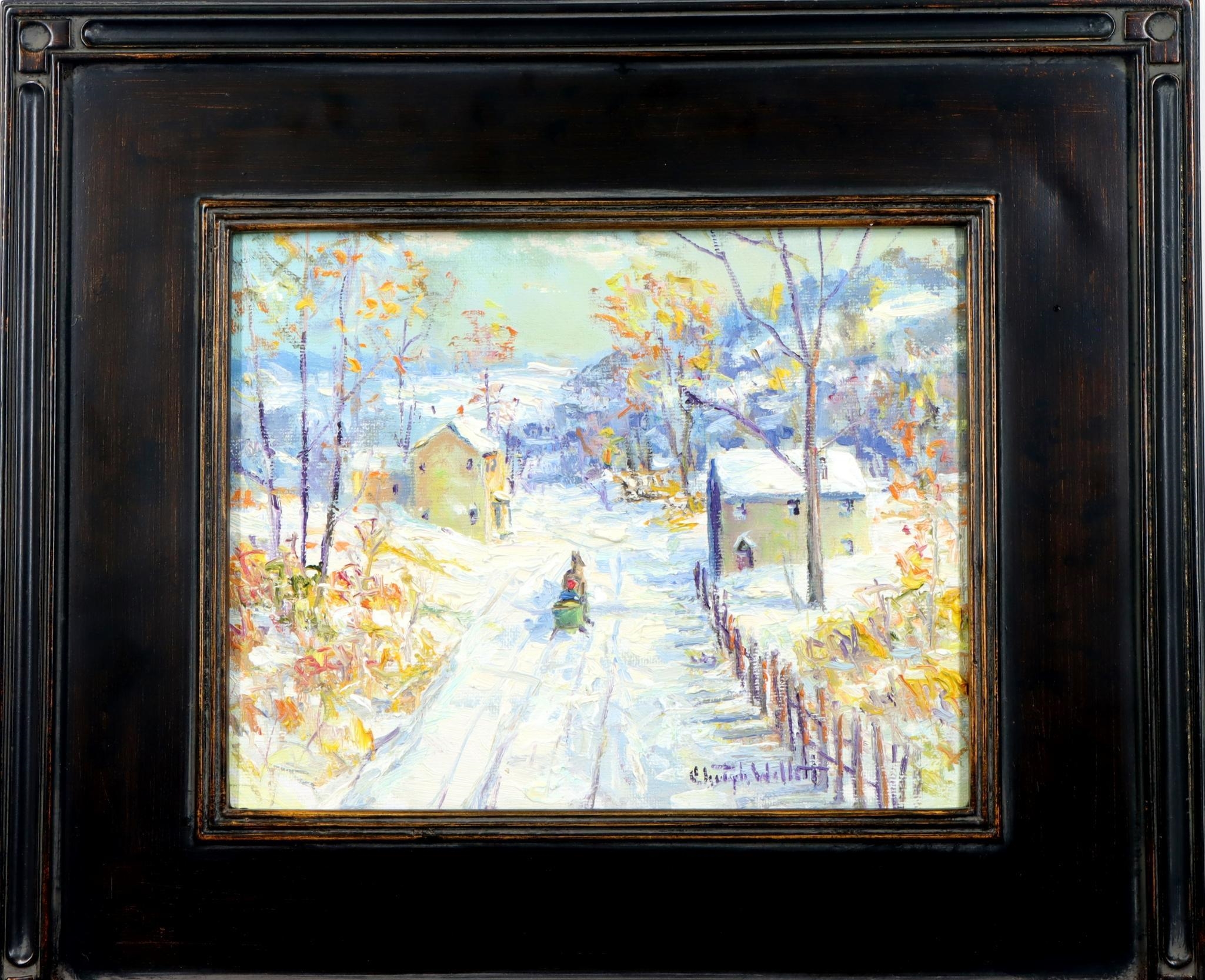 Christopher Willett | Snow swept landscape with a horse drawn sleigh ...