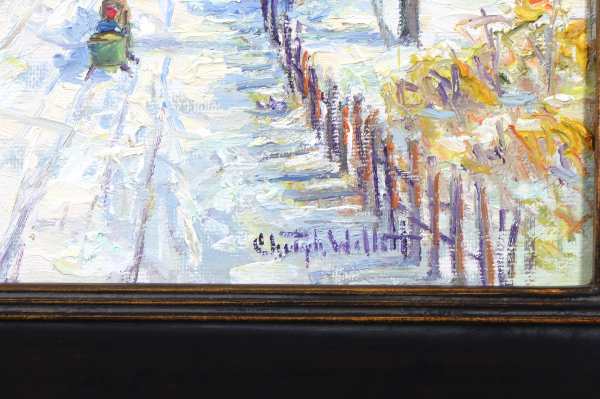 Christopher Willett | Snow swept landscape with a horse drawn sleigh ...