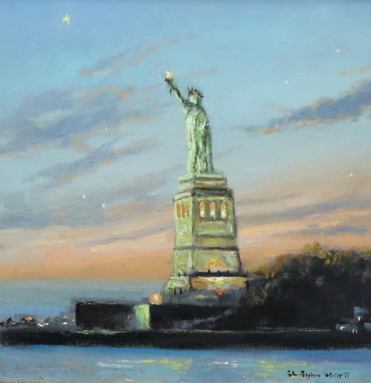 Christopher Willett | Sunset landscape of the famed statue | MutualArt
