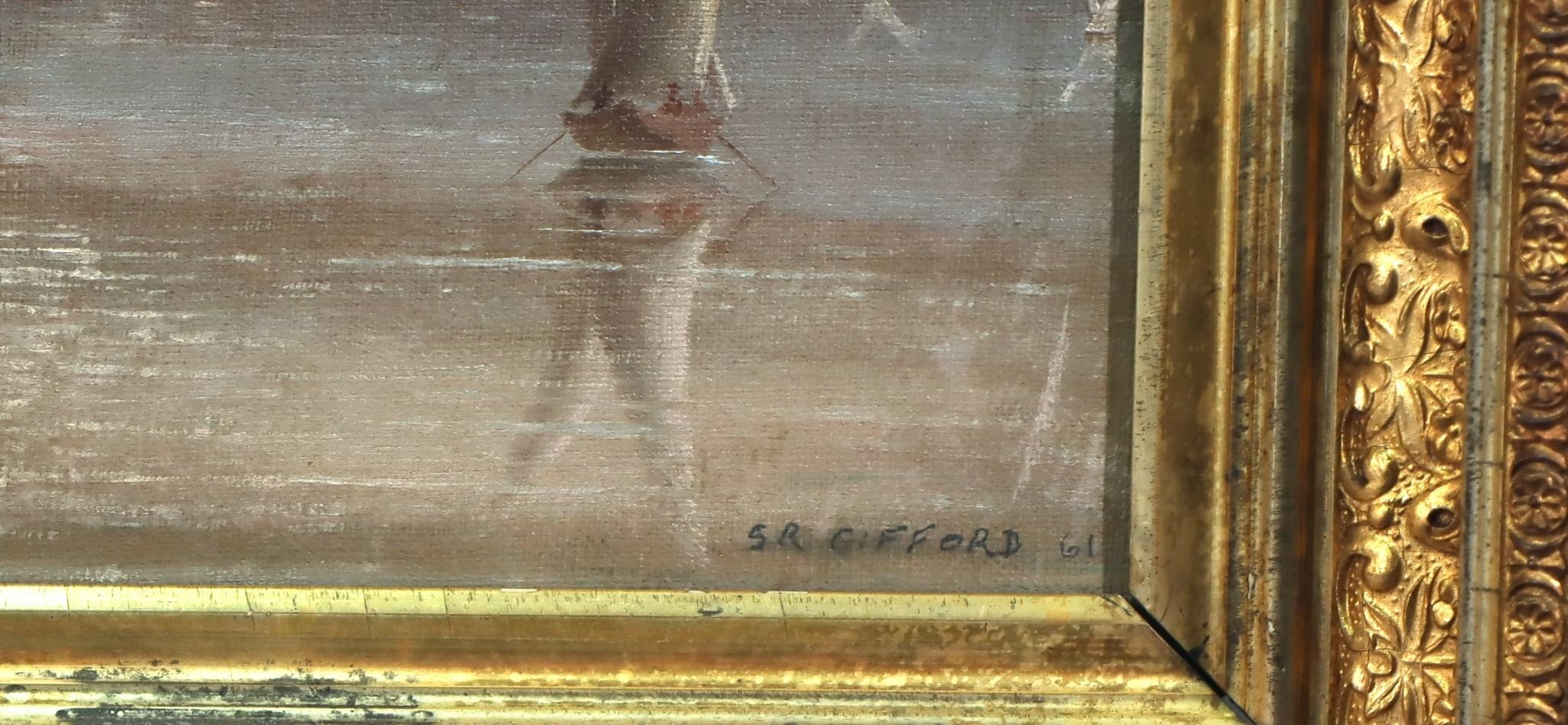 Sanford Robinson Gifford | View overlooking Lake Geneva with Chateau du ...