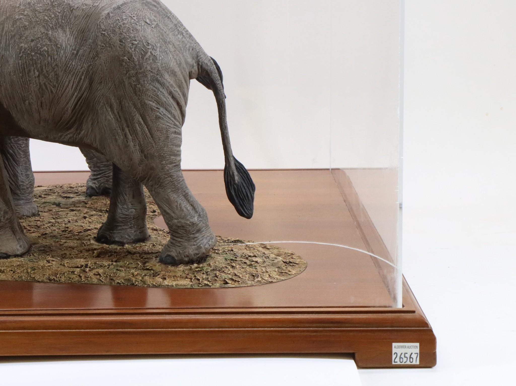 Louis Paul Jonas | Composite sculptural group of an elephant family ...