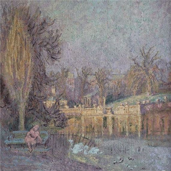 Thérèse Lessore | Swans on The Serpentine | MutualArt