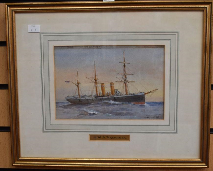 William Frederick Mitchell | a signed watercolour of HMS Arenthusa ...