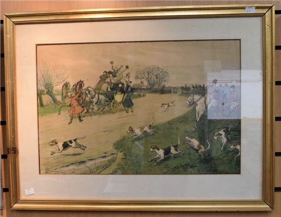 Albert Ludovici Jr. | watercolour of coaching | MutualArt